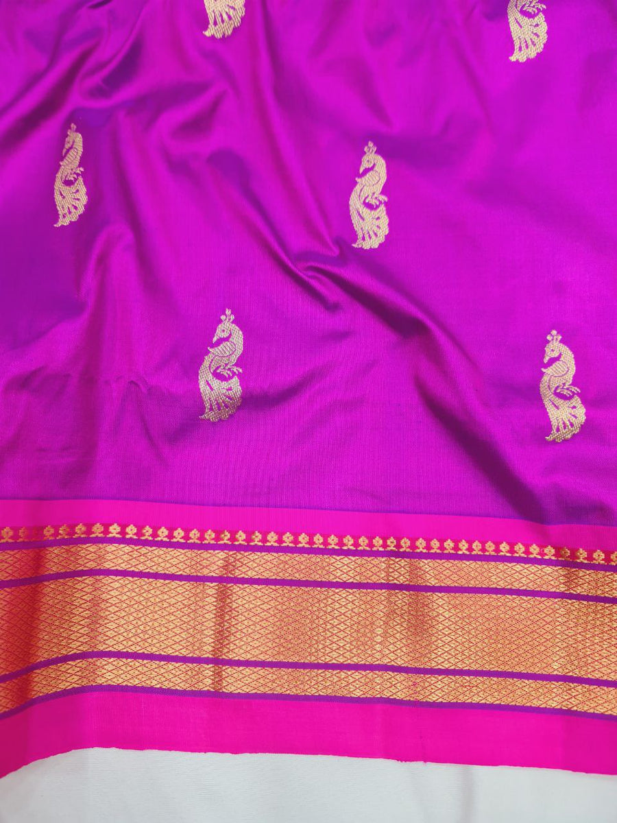 Fancy pallu Paithani Chop Border- 100 % Natural Silk & Handmade ...