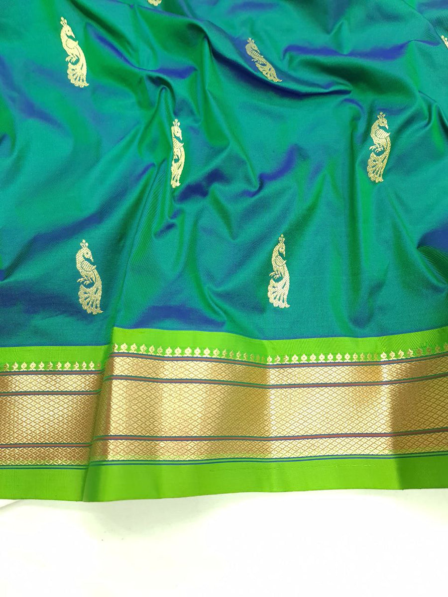 Fancy pallu Paithani Chop Border- 100 % Pure Silk & Handmade – Shankari ...