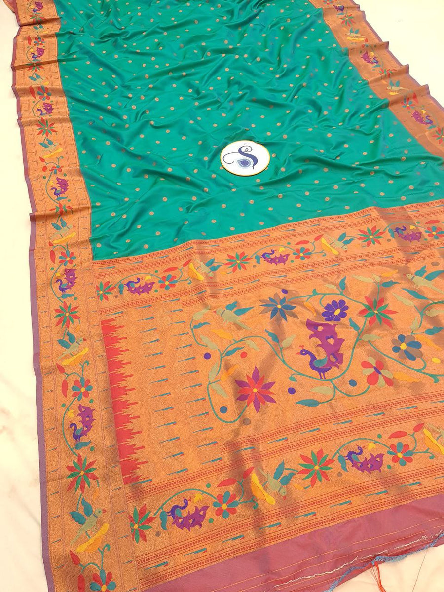 Chitrika Semi Paithani Saree NB48 N – Shankari Paithani