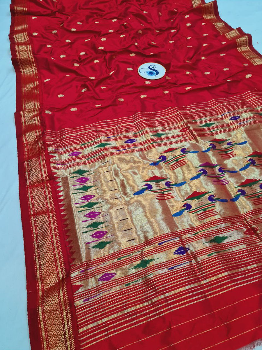 Double Pallu Paithani - 100 % Pure Silk Handloom Saree DPP1 A82 ...