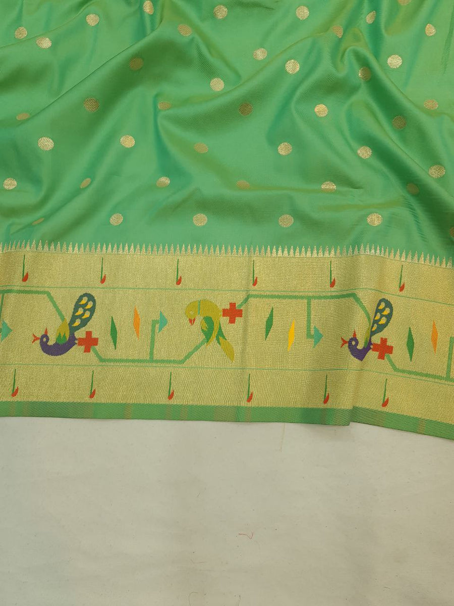 Mor Popat Semi Paithani Saree- NB14 S – Shankari Paithani