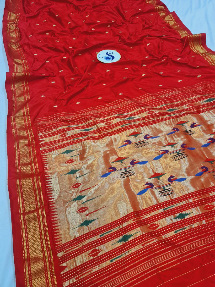 Double Pallu Paithani - 100 % Pure Silk Handloom Saree DPP1 A82 ...