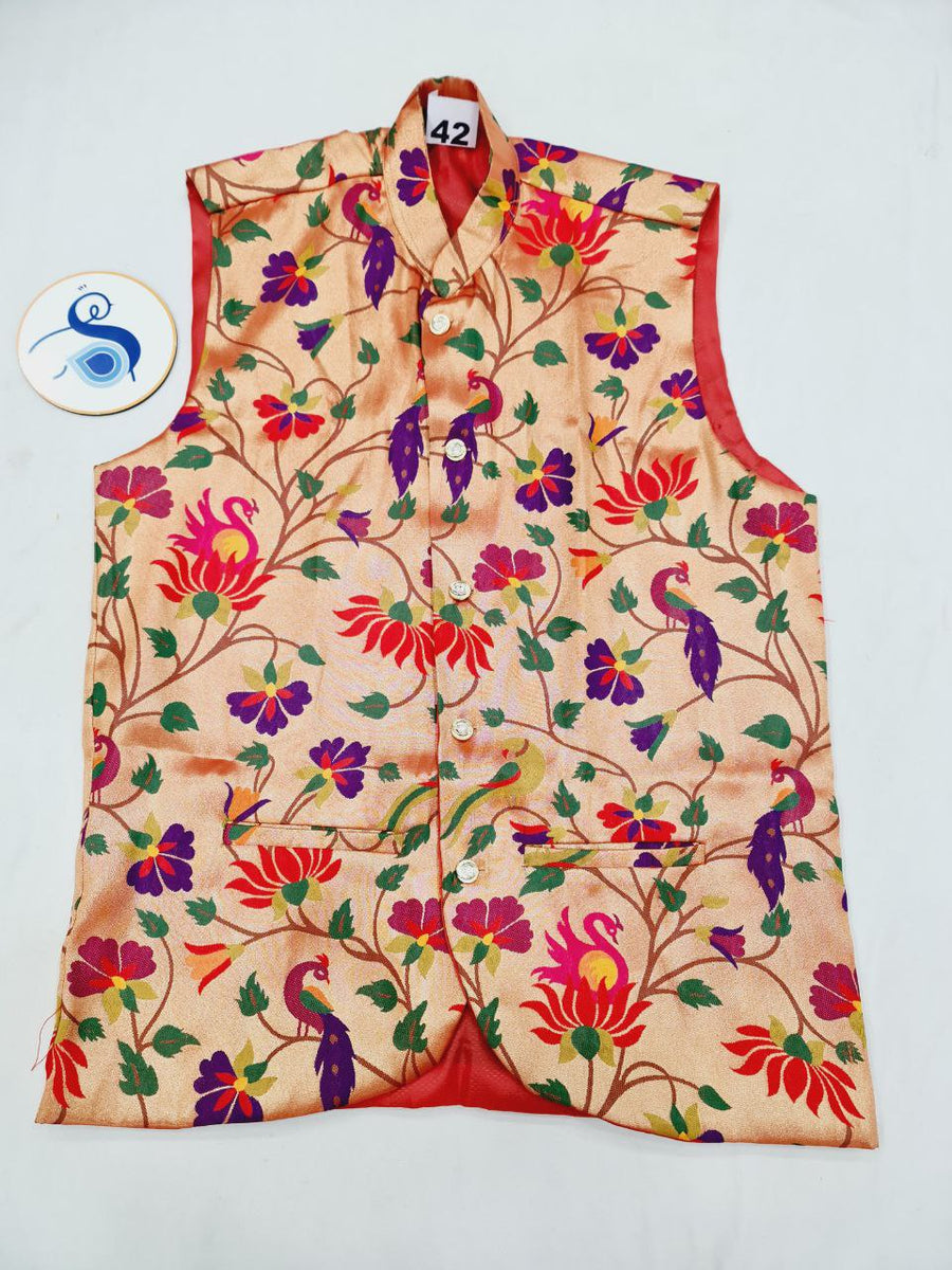 Paithani Jacket - Golden zari – Shankari Paithani