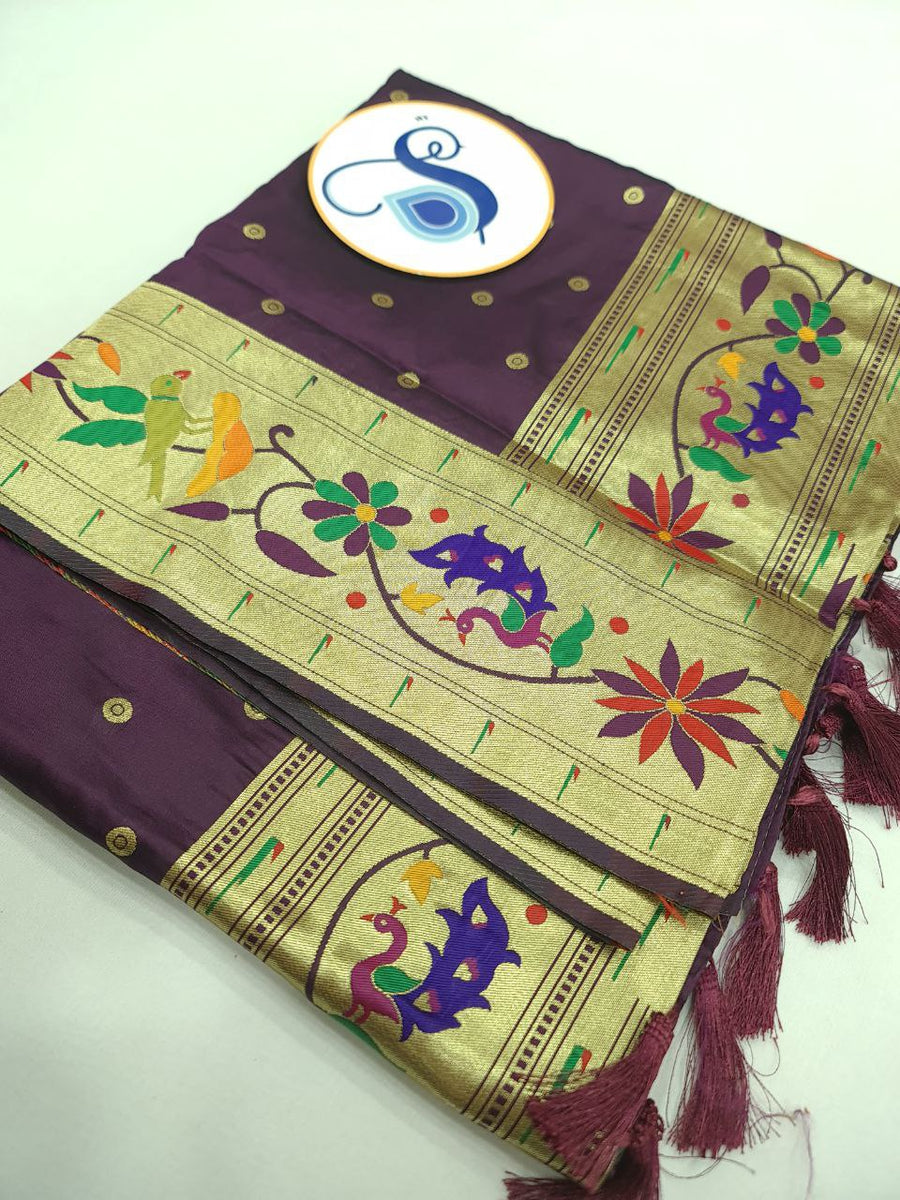 Chitrika Semi Paithani Saree NB48 B – Shankari Paithani
