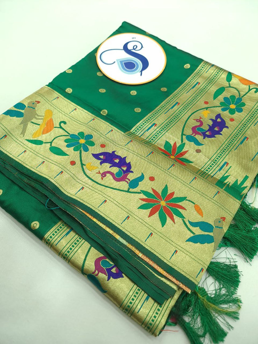 Chitrika Semi Paithani Saree NB48 E – Shankari Paithani
